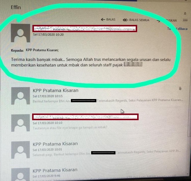 Apresiasi Layanan, Wajib Pajak Doakan Pegawai KPP Kisaran | Direktorat Jenderal Pajak